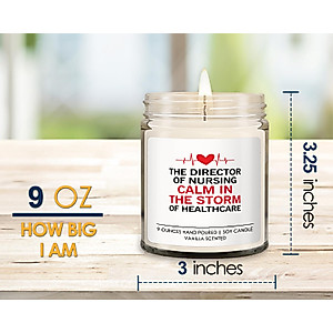 Flairy Land Nurse Director Vanilla Candle - Calm in Storm - Labor Clinical Certified Nursing Assistant Surgica Oncology Practitioner