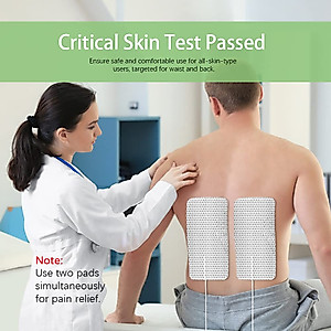 TENS Unit Replacement Pads for Waist and Lower Back Pain Relief 4X8" Large TENS Unit Pads Self-Adhesive Electrode Pads Compatible with TENS 7000, AUVON TENS- 4 Pcs
