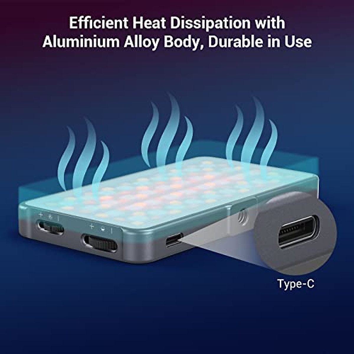 simorr P96L RGB Video Light Portable LED Camera Light Panel with Mini Tripod/Cold Shoe Adapter, Photography Lighting for Vlogging/Videography/Live Streaming 2500K-8000K -3861