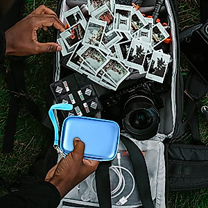 Case Compatible with Canon Ivy 2/ for Ivy Mini Photo Printer/for Canon Ivy CLIQ+/CLIQ 2/ CLIQ+2 Instant Camera Printer, Portable Bluetooth Photo Printer Storage Holder for Paper and Cable-Blue