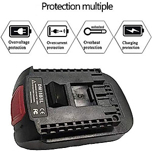 DM18BSL Battery Converter Adapter for Milwakee 18V M18 for Dewalt 20V DCB200 Li-ion Battery Used to for Bosch 18V BAT618 Lithium Battery