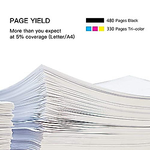 BJ Remanufactured Ink Cartridge Replacement for HP 61XL 61 XL to Use with Envy 4500 5531 5530 Deskjet 1010 3050A 1056 3510 2540 Officejet 4635 4630 4632 Printer (1 Black,1 Color)