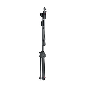 Gator Frameworks Tripod Mic Stand with Soft Grip Twist Clutch, Boom Arm, and Both 3/8" and 5/8" Adapters; Min/Max Height - 6"/99" (GFW-MIC-2020),Black