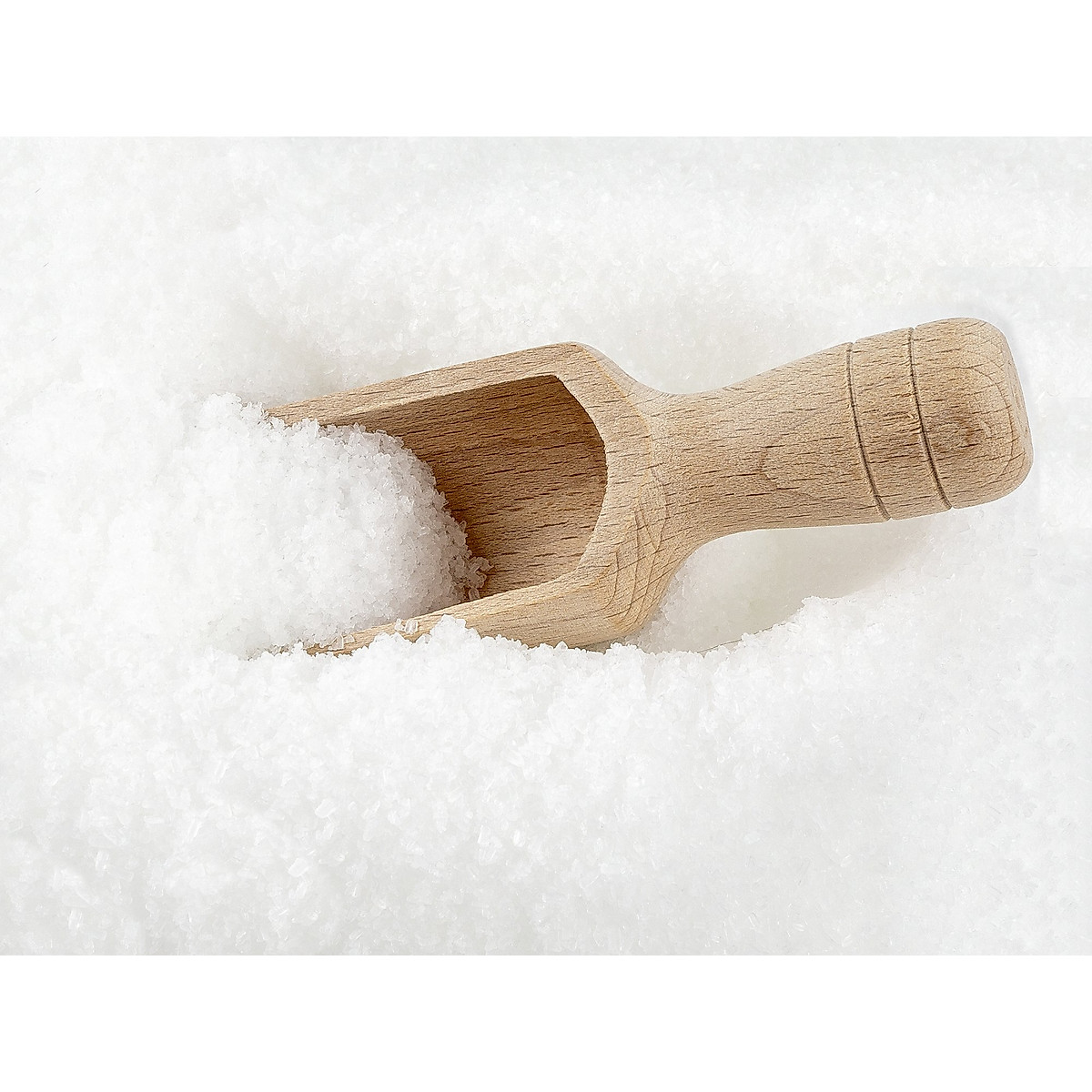 BICB Wooden Scoop (5.5 Inches) Natural Beech Wood Scoop for Flour, Bath Salt, Sugar, Cereal, Coffee and More - Multipurpose Wooden Spoon