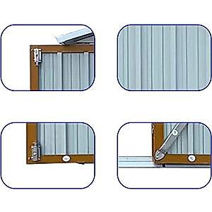 EMKK 4FTx6FT Storage Sheds Outdoor, Utility Steel Tool Sheds for Garden Backyard Lawn, Large Patio House Building with Lockable Door