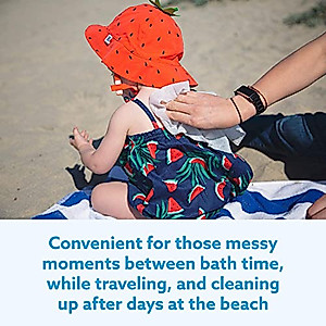 WaterWipes Plastic-Free XL Bathing Wipes for Toddlers & Babies, 99.9% Water Based Wipes, Unscented & Hypoallergenic for Sensitive Skin, 16 Count (1 pack), Packaging May Vary