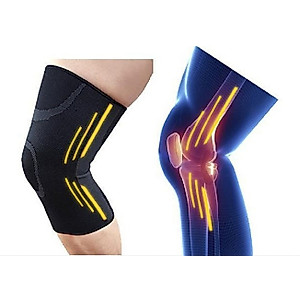 FixtureDisplays® Knee Compression Sleeve Support for Running, Jogging, Sports, Joint Pain Relief, Arthritis and Injury Recovery-Single Wrap 16813-XL-2PK
