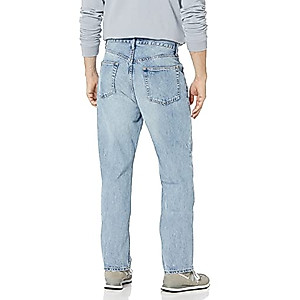 GAP Mens Original Straight Fit Jeans, Light Wash, 34W x 32L US
