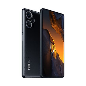 Xiaomi Poco F5 5G + 4G LTE 256GB + 12GB Global Version Unlocked 6.67" 120Hz 64Mp Triple Camera (Tmobile Mint Tello Metro USA Market) + (w/Fast Car 51W Charger Bundle) (Black (Global))