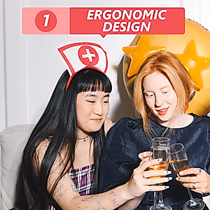 Beaupretty 6 Pieces Hat Headband with Red Cross, Halloween Costume Accessory Hat Costume Costume Women Accessories Halloween Party Supplies