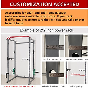 SYL Fitness Olympic Weight Plates Holder Power Rack Attachment Weights Storage Rack, Fit 3x3" Rack (All Hole Size)