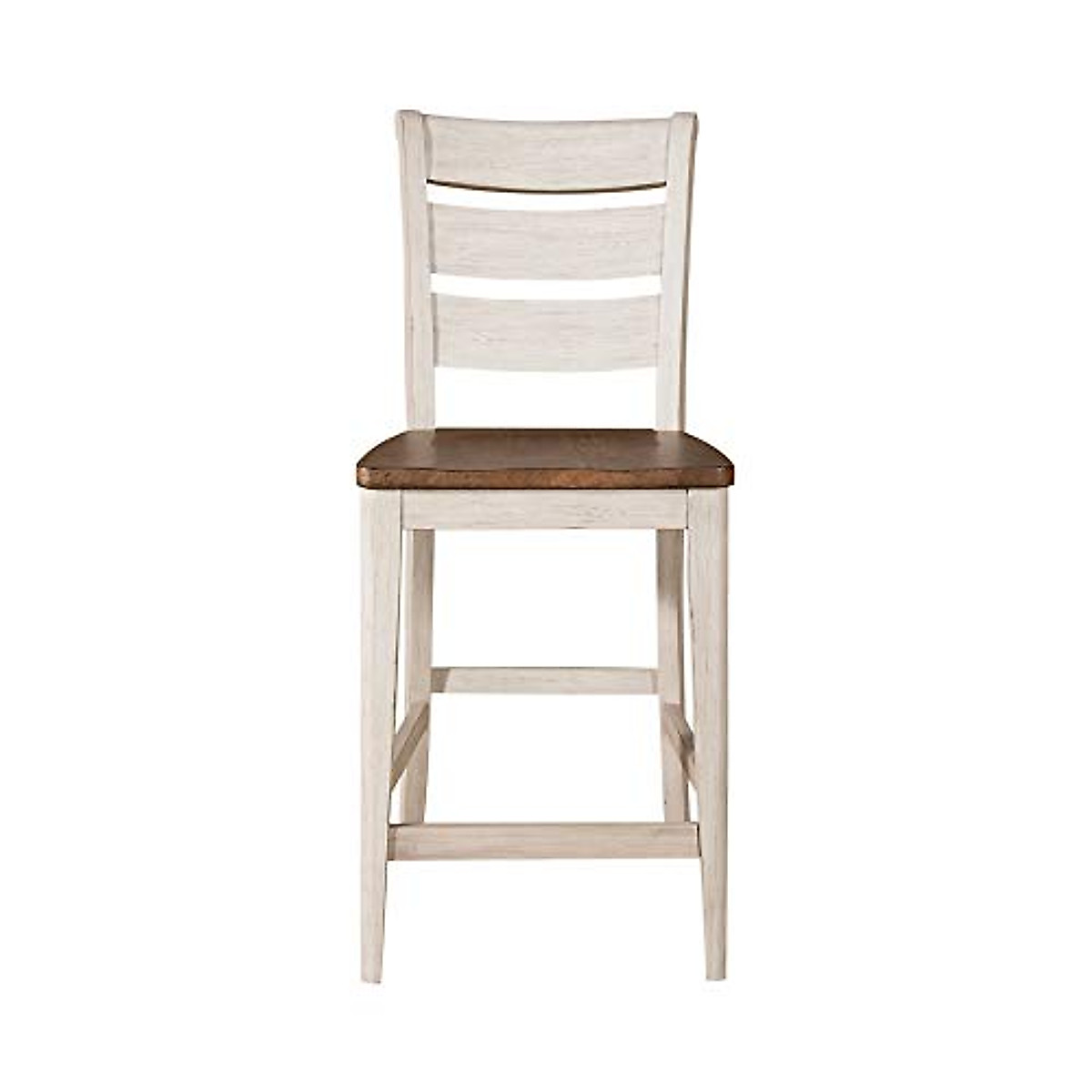 Liberty Furniture Industries Farmhouse Reimagined Ladder Back Counter Chair, W18 x D24 x H42, White