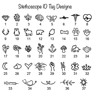 Personalized Stethoscope Name Tag Engraved Stethoscope ID Charm Ideal Gifts for Nurse Doctor Vet Paramedics Med Students