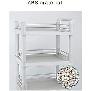 Medical Cart Kitchen Trolley Cart Island Rolling Serving Carts Salon SPA Beauty Hairdressing Rolling Trolley Cart with 2 Drawer and Adjustable Dirt Bucket | ABS Hospital Cart for Laboratory, Beauty Sa