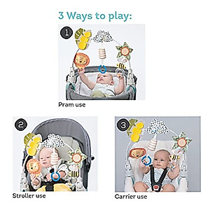 Taf Toys Savannah Adventures Arch. Ideal for Infant and Toddlers, Fits Stroller, Pram and Car Seat, Activity Arch with Fascinating Toys, Stimulates Baby’s Senses and Motor Skills Development