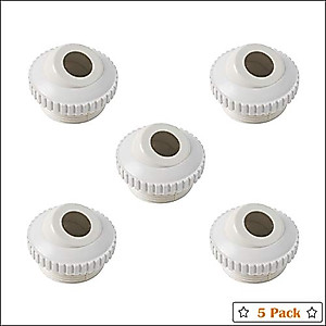 Podoy 3/4" Directional Flow Eyeball Inlet Jet for compatible with Hayward SP1419D with 1-1/2" MIP Threa White Opening Hydrostream Return Jet Replacement Part (5 Pack, Beige)