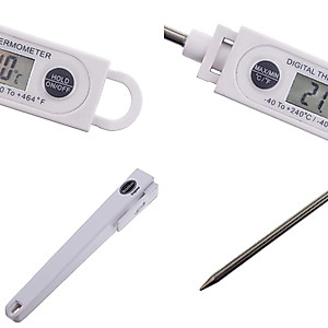 Brannan Instant Read Meat Thermometer Digital Probe - Best Waterproof Fast Kitchen Cooking Food Thermometers, Food Temperature Probes for Kitchen Outdoor Cooking Baking Water Liquid BBQ Grill Smokers