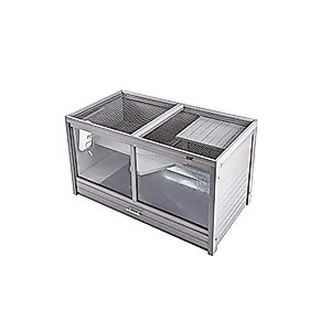 New Age Pet ECOFLEX Jumbo Park Avenue Indoor Rabbit Hutch in Nantucket Grey
