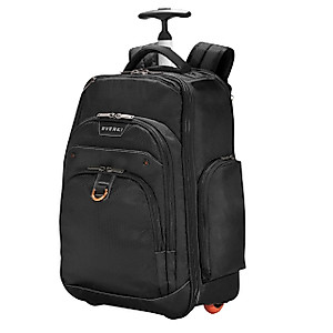 EVERKI (EKP122) Atlas Wheeled Laptop Backpack Adjustable Compartment, Business Professional,Black,13-Inch to 17.3-Inch