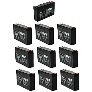 Battery Hawk (10 Pack) UB670 ELB0607 ELB-0607 ELB0608 ELB-0608 Sealed for Exit Sign Emergency Light Lead Acid 6V 7AH SLA
