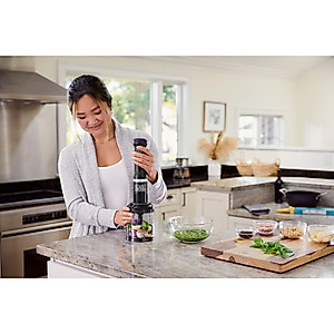BLACK+DECKER Kitchen Wand Cordless Immersion Blender, 4 in 1 Multi Tool Set, Hand Blender with Charging Dock, Black (BCKM1014K10)