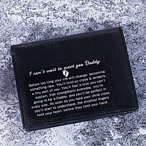 New Dad Wallet Insert Card Daddy to Be Gifts Pregnancy Baby Announcement Gifts for Him New Father Soon to Be Daddy Gifts for Men First Time Dads Gifts from New Mommy Christmas Father’s Day