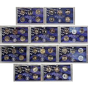 1999 S Clad Quarter Proof Set Collection US Mint Proof