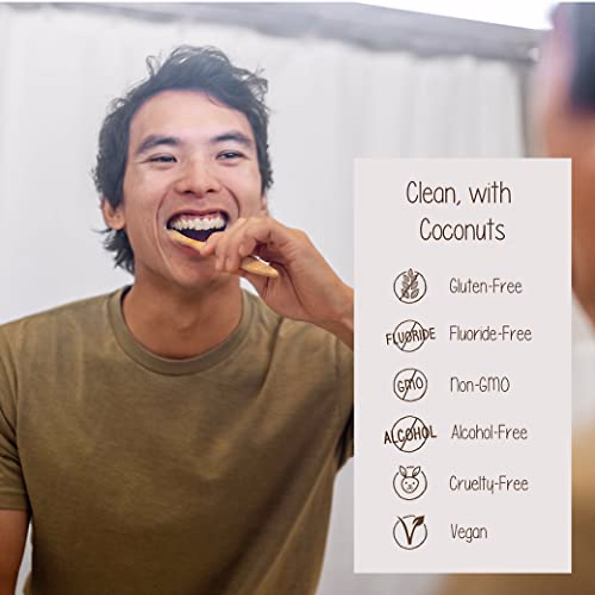 Dr. Ginger's Coconut Oil Toothpaste with White Activated Charcoal, All-Natural Whitening Brightening Power, Enamel-Safe, Reduces Plaque & Gum Sensitivity, Fluoride-Free, Coconut Mint Flavor, 4oz, 2ct