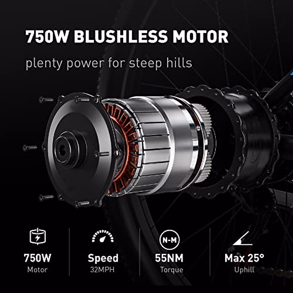 Electric Bikes for Adults, 27.5''/29'' Class 3 Ebike with 750w 48v Brushless Motor and 15Ah/16Ah Battery, 7/21-Speed Gear, 32mph Throttle, 35 Mileage, Pedal Assisted Electric Moped for Commuter