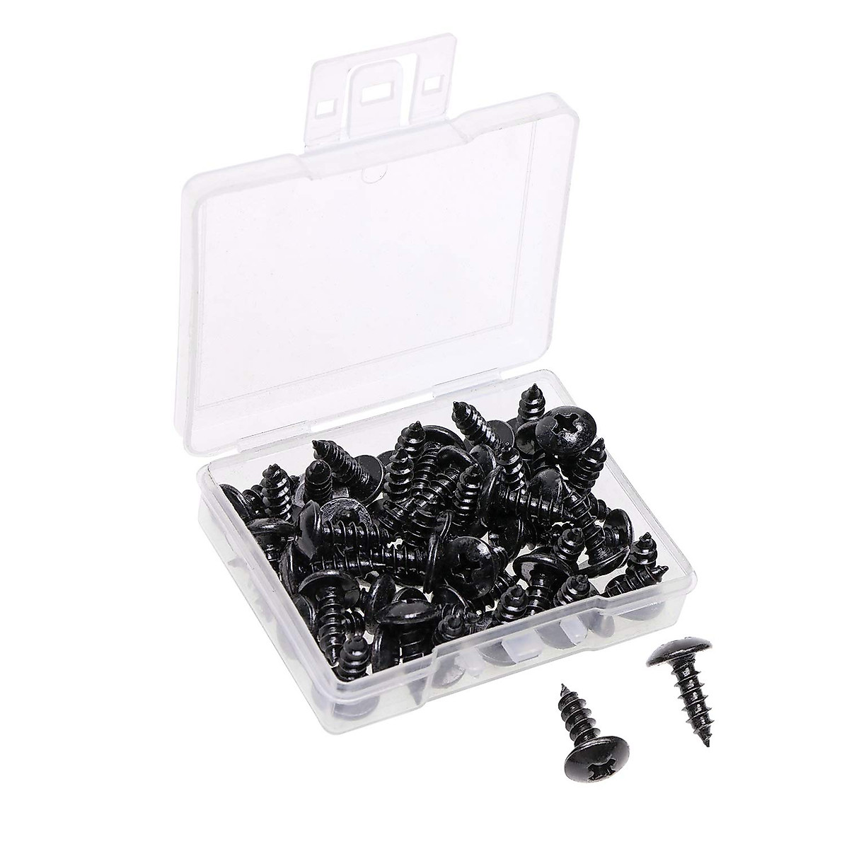 Mini Skater Home Improvement Hardware #8 X 1/2 Inch Black Oxidized Carbon Steel Wood Screws Fasteners(50 Pcs)