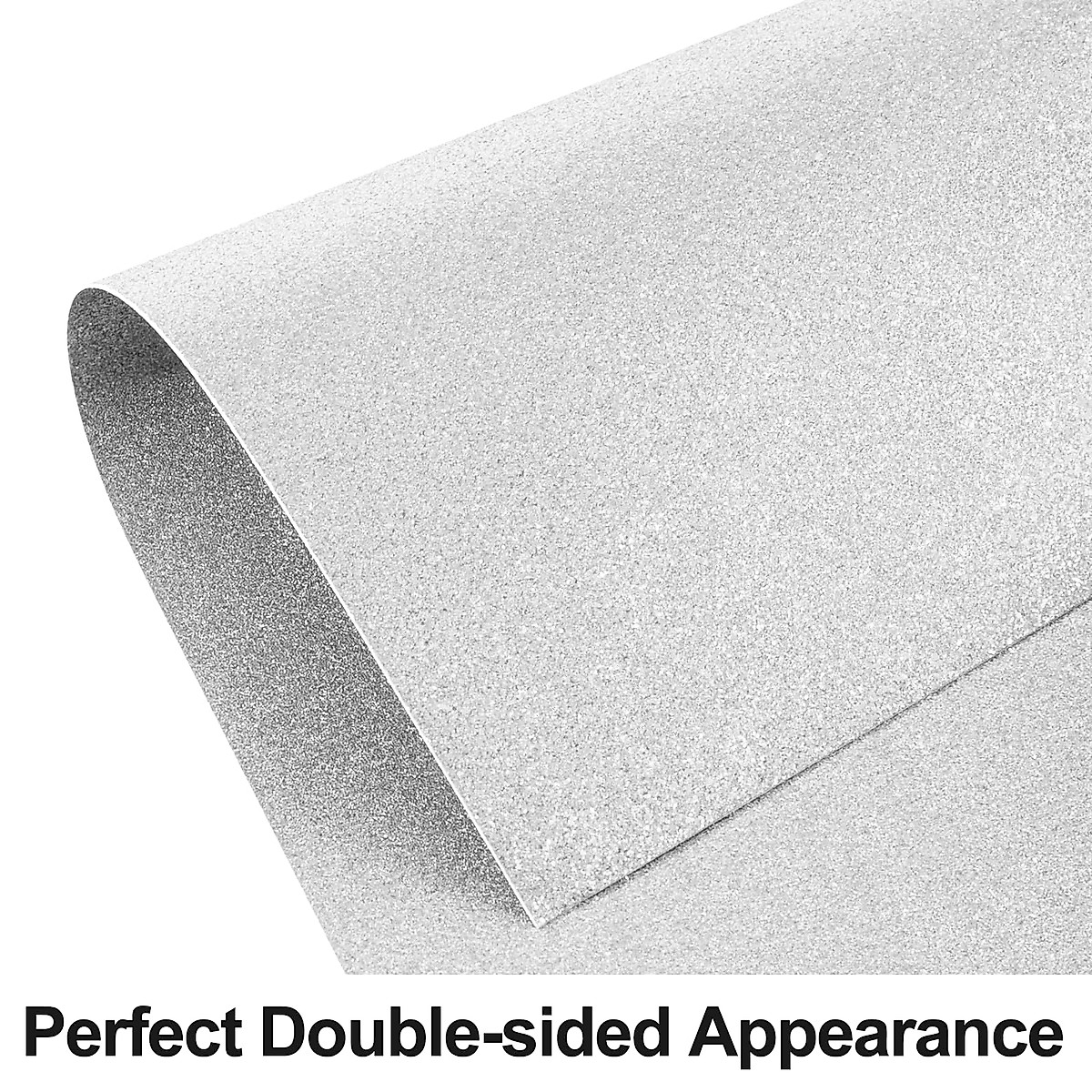 Double-sided Silver Glitter Cardstock 12x12 for Cricut - Goefun 24 Sheets 12x12 Silver Cardstock, 300 GSM/110LB Silver Glitter Paper for Crafts, Christmas, Anniversary