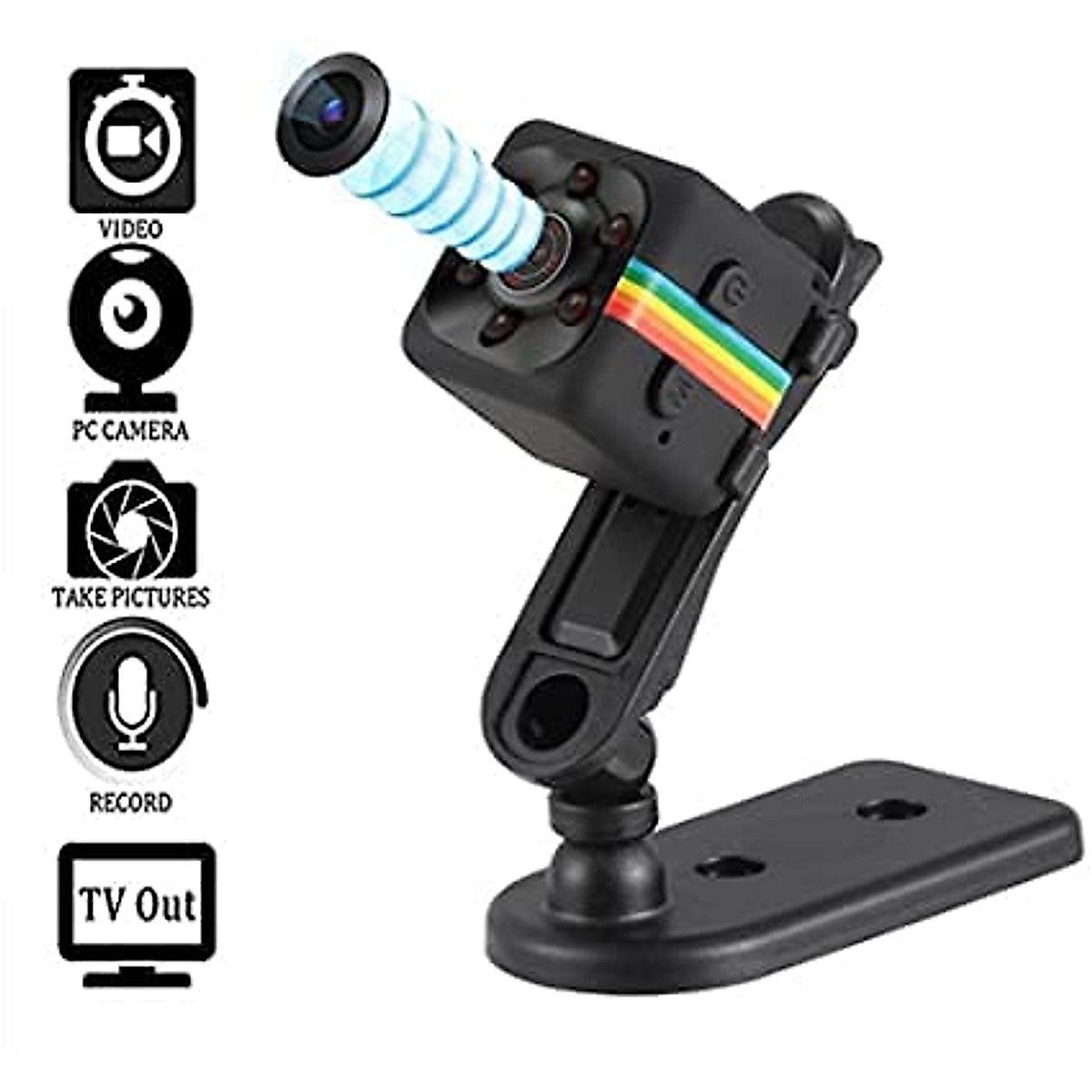Mini Camera Nanny Cam Baby Camera Dashboard Cam Doorbell Cam 720P/1080P Cop Cam - SQ11 HD Camera Small Infrared Camera Night Vision No Wifi Needed Pocket Camera Bike Cam Tiny Helmet Cam