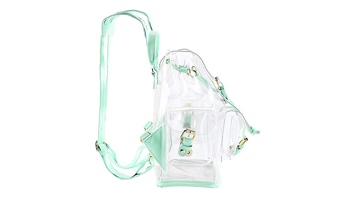 Zicac Green Clear Backpack – Stylish Stadium-Approved Transparent Bag