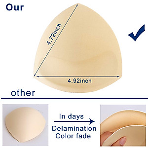 Hicdaw 8 Pairs Bra Pads Inserts Bra Cups Insert Sports Bra Pad Insert Sew in Bra Cups for Women