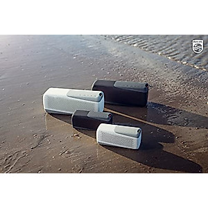 Philips S4807 Outdoors Wireless Bluetooth Speaker with Stereo Pairing and Bluetooth Multipoint Connection, IP67 Waterproof, Gray