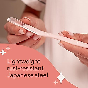 Finishing Touch Flawless Dermaplane Facial Exfoliator and Hair Remover, Facial Hair Removal for Women, 6 Count