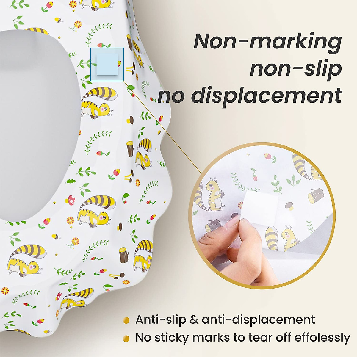 Elinnee Toilet Seat Covers Disposable - 20 Pack - Waterproof, Ideal for Kids and Adults – Extra Large, Individually Wrapped for Travel, Toddlers Potty Training in Public Restrooms