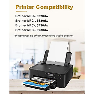 Intactech LC3017XL Compatible Ink Cartridges Replacement for Brother 3017XL LC3017 High Yield for MFC-J6930dw MFC-J5330dw MFC-J6530dw MFC-J6730dw (8-Pack, 2 Black,2 Cyan,2 Magenta,2 Yellow)