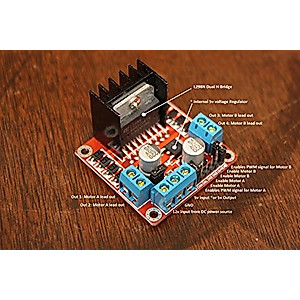Ardest L298N Dual H-Bridge Motor Drive Controller for Arduino Smart Car Robot Power Stepper Motor Driver Module