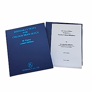 Crabby Ishihara Test Chart Books for Color Deficiency 38 Plates Latest Edition with User Manual
