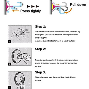 NL HOME Wreath Hangers for Glass Door or Window, 2-Pack Strong Suction Cup Utility Hooks, Siver Chrome