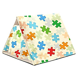 enheng Small Pet Hideout Puzzle Piece Hamster House Guinea Pig Playhouse for Dwarf Rabbits Hedgehogs Chinchillas