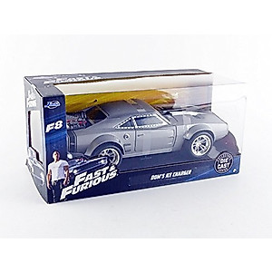 JADA Toys Fast & Furious 1:24 Dom's Ice Charger Die-cast Car, Toys for Kids and Adults, Silver (98291)