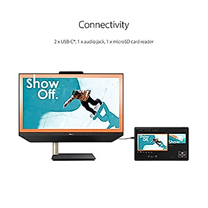 ASUS VivoBook 13 Slate 2-in-1 Laptop, 13.3â€ FHD OLED Touch Display, Intel Pentium N6000 Quad-Core CPU, 8GB RAM, 256GB PCIe® 3.0 SSD, Windows 11 Home, Black, T3300KA-DH26T