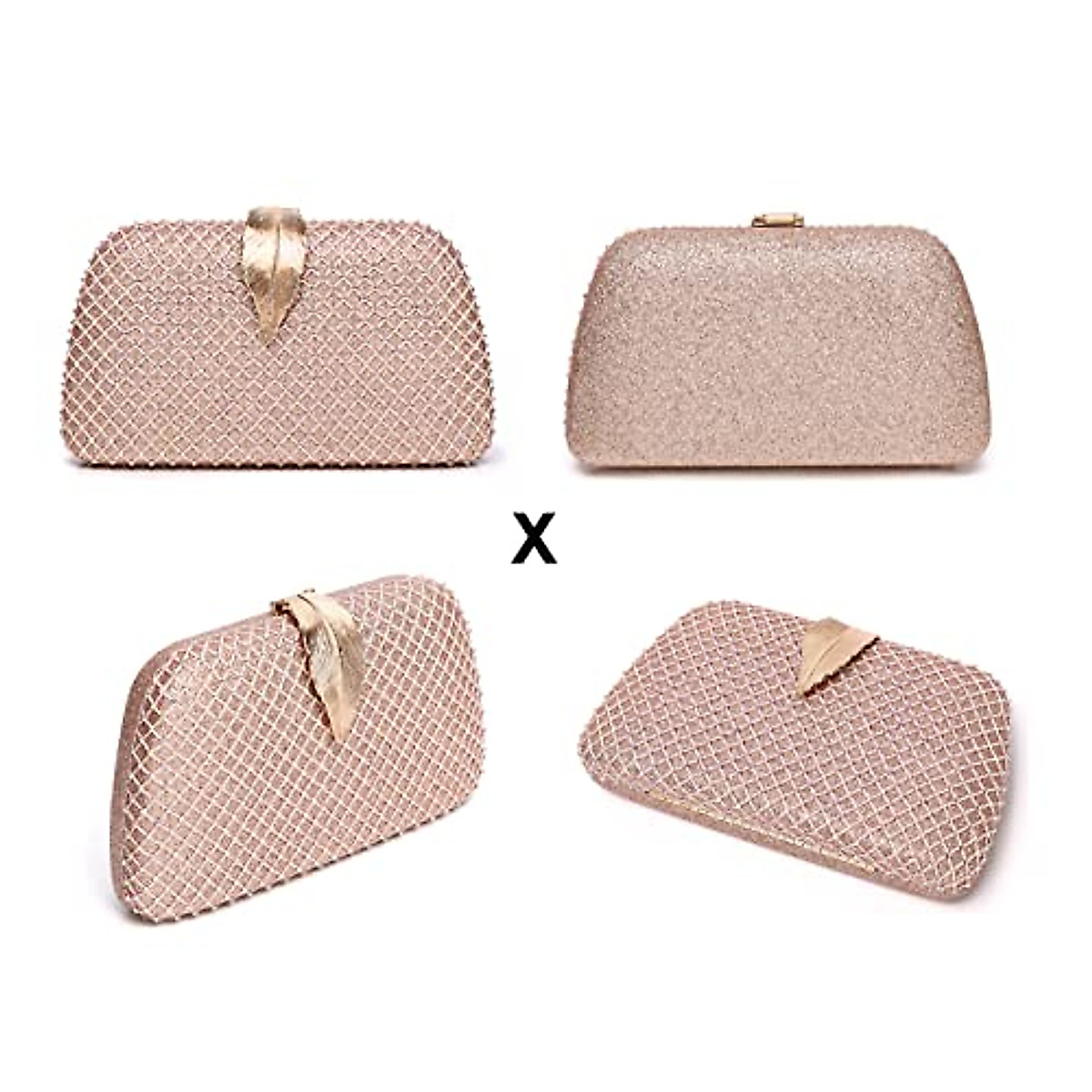 Colored diamonds clutch purses for women evening bags wedding handbags evening clutch purse, birthday gift (Champagne pink-3)