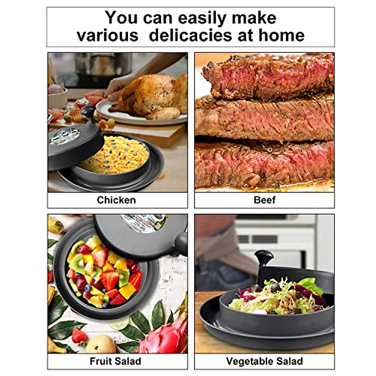 GUEZASE Chicken Shredder Tool, Meat shredder, Suitable for Pulled Chicken, Meat Shredder Tool with Non-Skid Base, Dishwasher Safe BPA free Chicken shredder pro 10.5" (Grey)