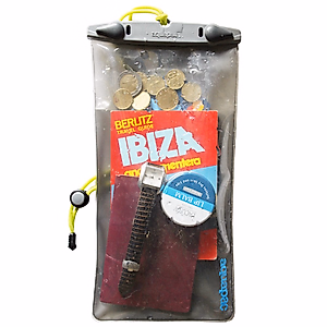 Aquapac Waterproof Small Paddle Case, Made in The UK, Carry Cord, Travel Essential, 5 Year Warranty, Eco Friendly, Watersports, Hiking, Mountain Biking, Running Accessory Black