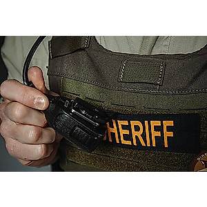 THE MIC LOOP Micro - Keeps Portable Radio Mic in Place for Police/Law Enforcement BLACK