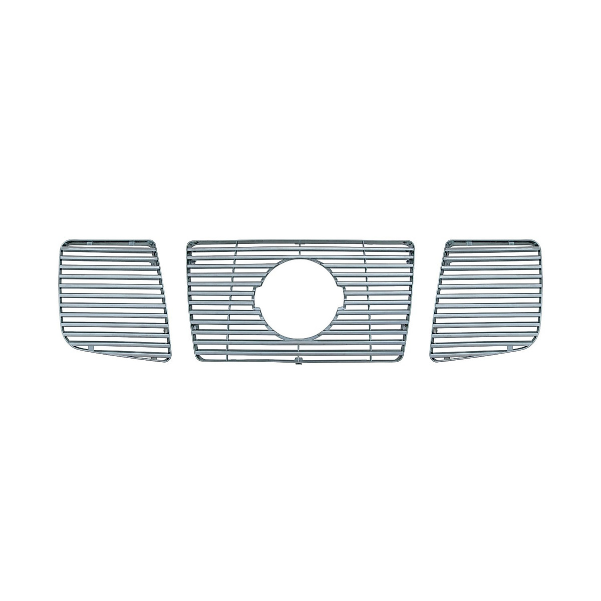 Bully GI-32 Triple Chrome Plated ABS Snap-in Imposter Grille Overlay, 3 Piece