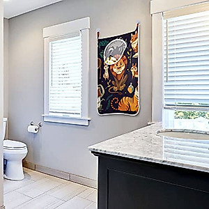 Hanging Laundry Hamper Bag Animals Set Laundry Bag Basket Clothes Space Saving Wall Hanging Laundry Bag For Bedroom Bathroom Large Size, 2Pack